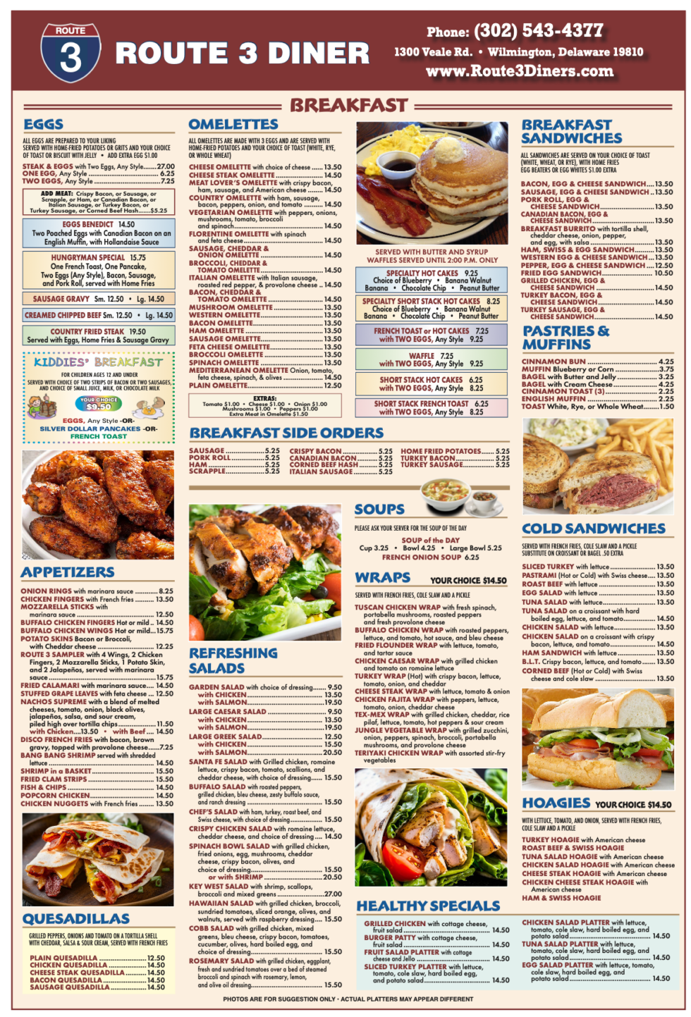 Our Menu | Route 3 Diner